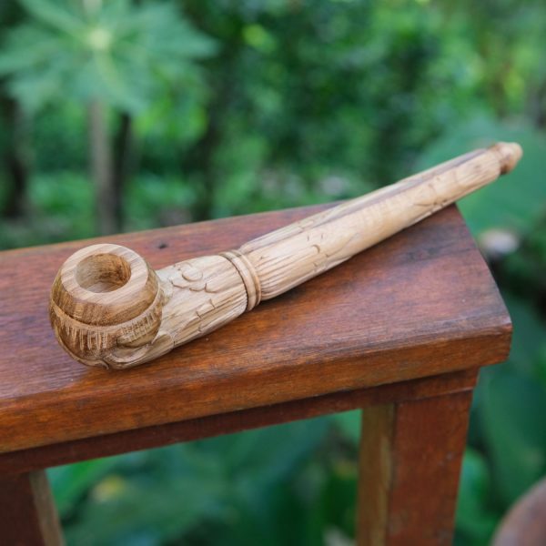 Wooden Collapsible Smoking Pipe Agarwood (23 cm) - Ocean Of Love